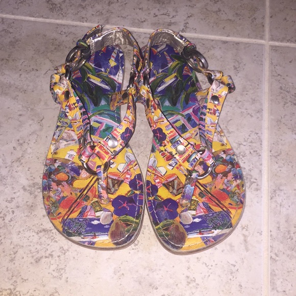 Shoes | Hand Painted Sandals | Poshmark